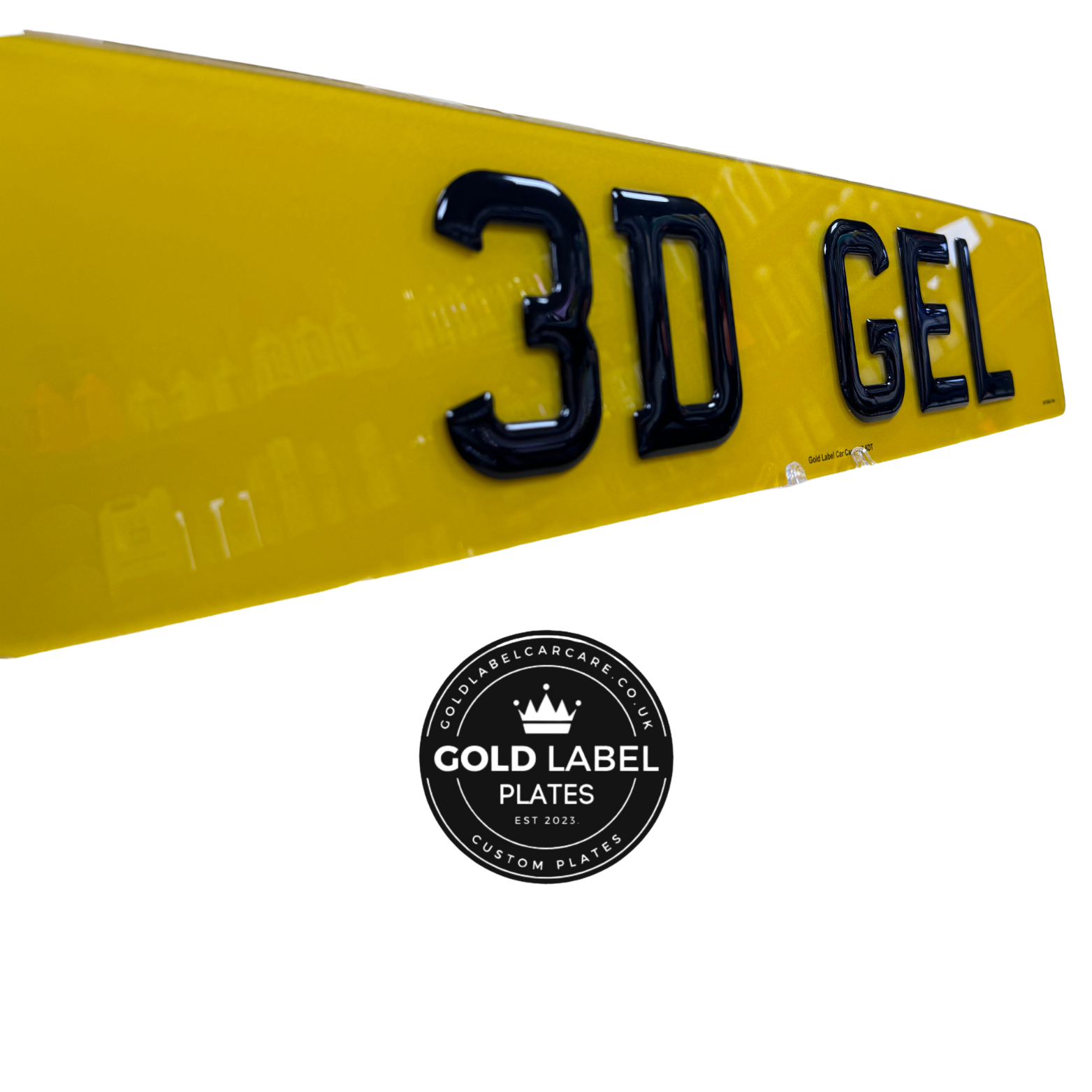 3D GEL – Gold Label Number Plates